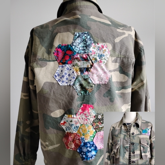Upcycled | Jackets & Coats | Liberty Art Fabric Patchwork Cotton Camo ...